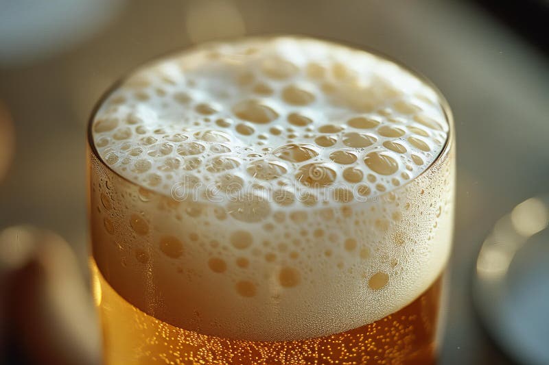 An Image of a Beer Glass Showing Foam and Foam, High Quality, High ...