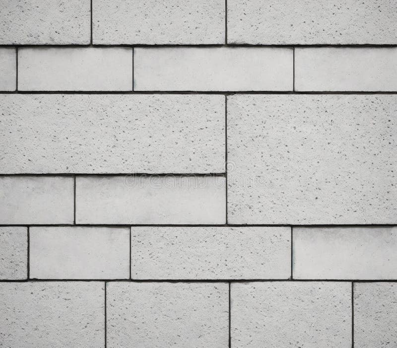 A Light Gray Brick Wall with a Smooth Texture. Stock Image - Image of ...