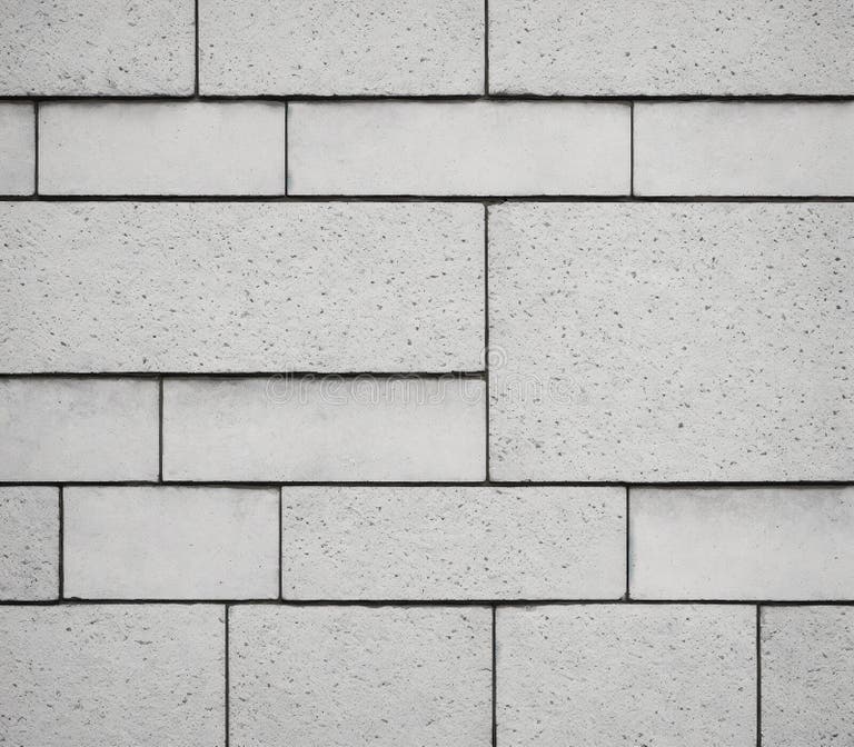 A Light Gray Brick Wall with a Smooth Texture. Stock Image - Image of ...