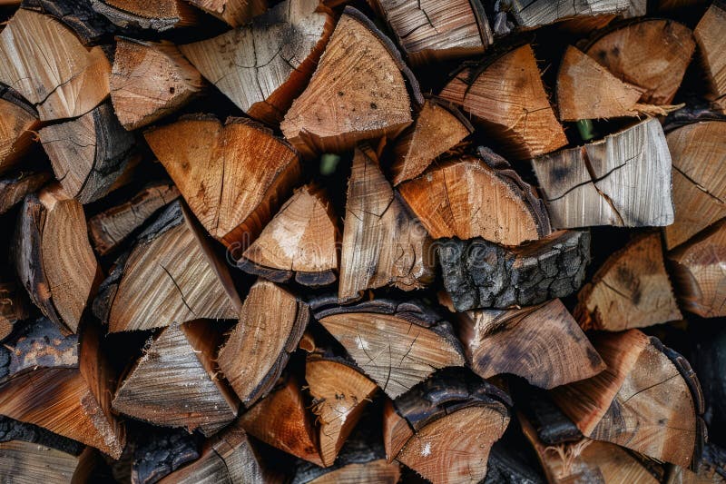 Image of Big Stack of Chopped Firewood Outdoors. Texture for Background ...