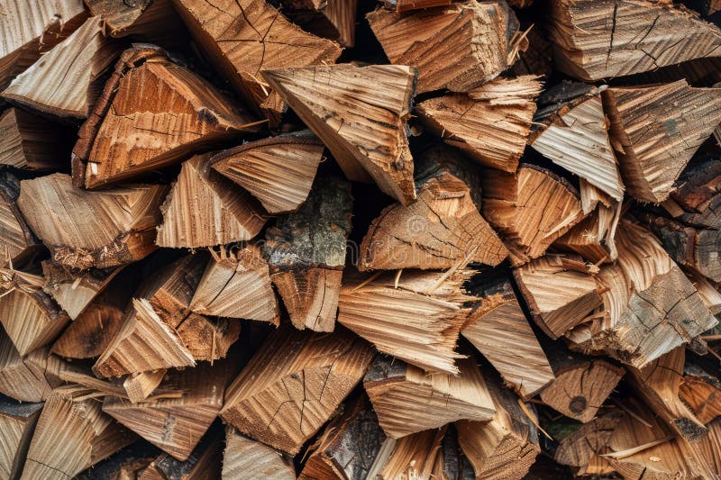 Image of Big Stack of Chopped Firewood Outdoors. Texture for Background ...