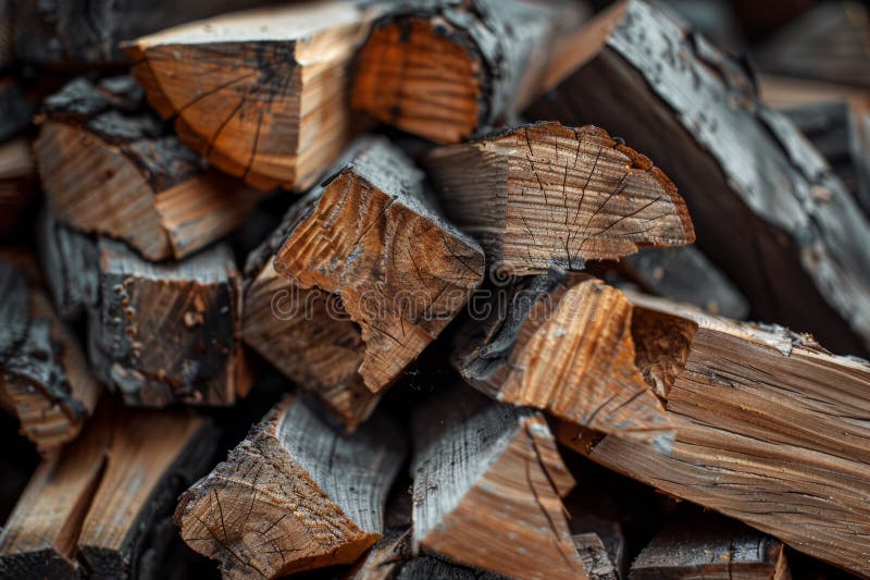 Image of Big Stack of Chopped Firewood Outdoors. Texture for Background ...
