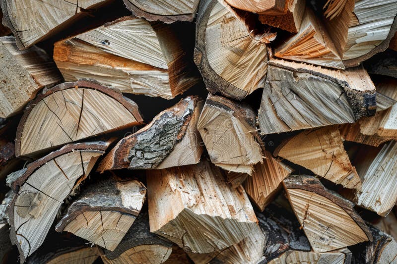 Image of Big Stack of Chopped Firewood Outdoors. Texture for Background ...