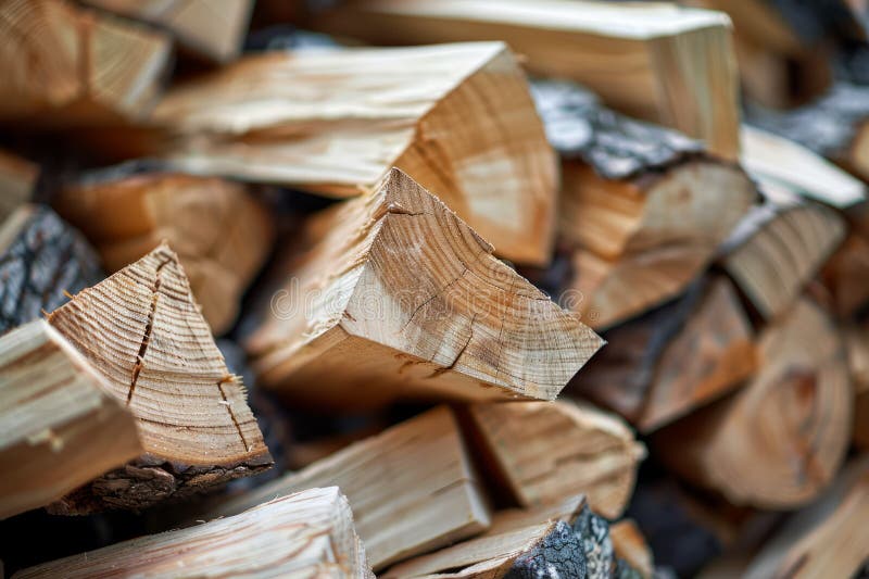 Image of Big Stack of Chopped Firewood Outdoors. Texture for Background ...