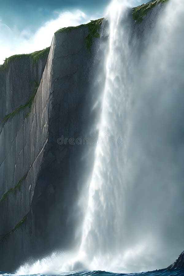 Image of the Big Wave of Water Rushing through Anything Its Passes ...