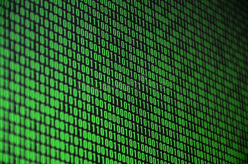 An Image of a Binary Code Made Up of a Set of Green Digits on a Black ... An Image of a Binary Code Made Up of a Set of Green Digits on a Black ...