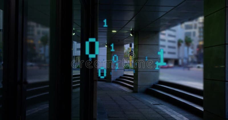 Image Of Binary Coding And Data Processing Over Cityscape Stock 3911