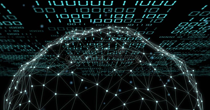 Image Of Binary Coding Data Processing Over Globe Stock Image Image