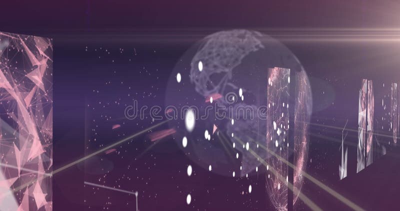 Image Of Binary Coding And Data Processing Over Globe Stock Image Image Of Network Storage