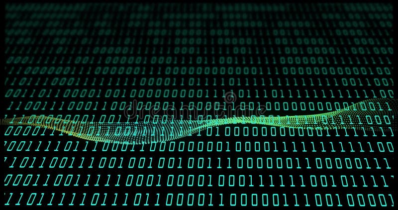 Image Of Binary Coding Data Processing Over Mesh Of Connections On 7378