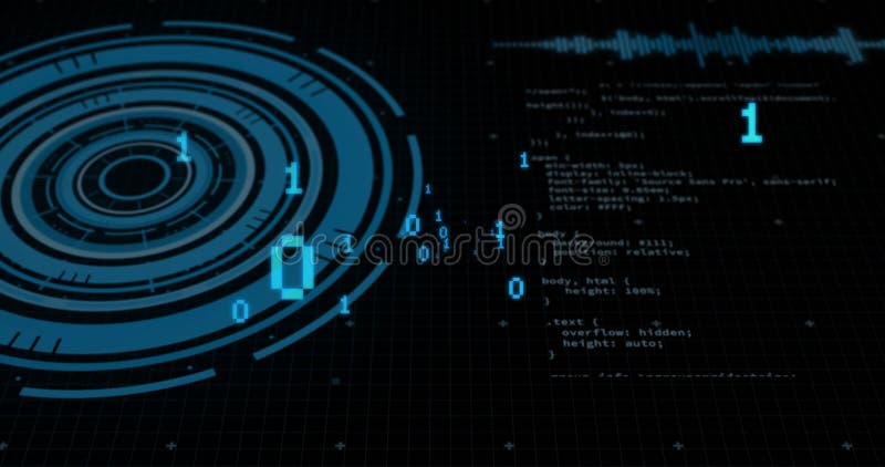 Image Of Binary Coding And Digital Data Processing On Black Background 3167