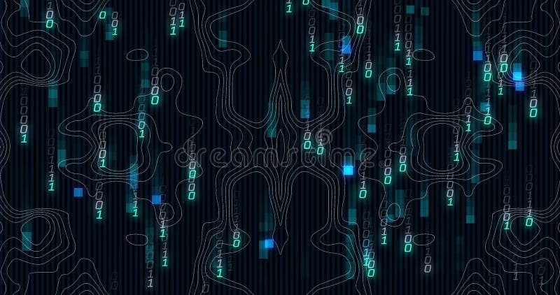 Image Of Binary Coding Digital Data Processing Over Black Background 3942
