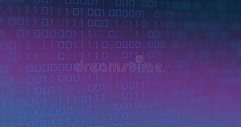 Image of Binary Coding Over Purple Background Stock Photo - Image of ...