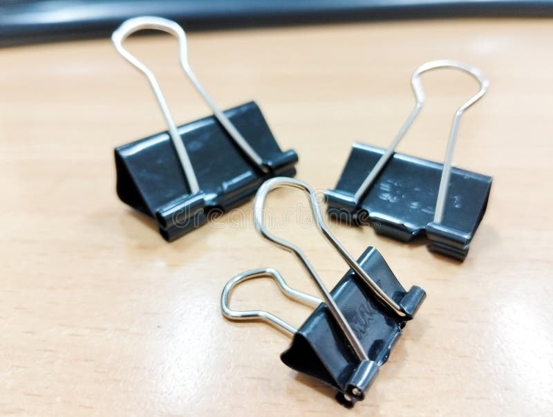 Image of Black Binder Clips Stock Photo - Image of black, binder: 359308110