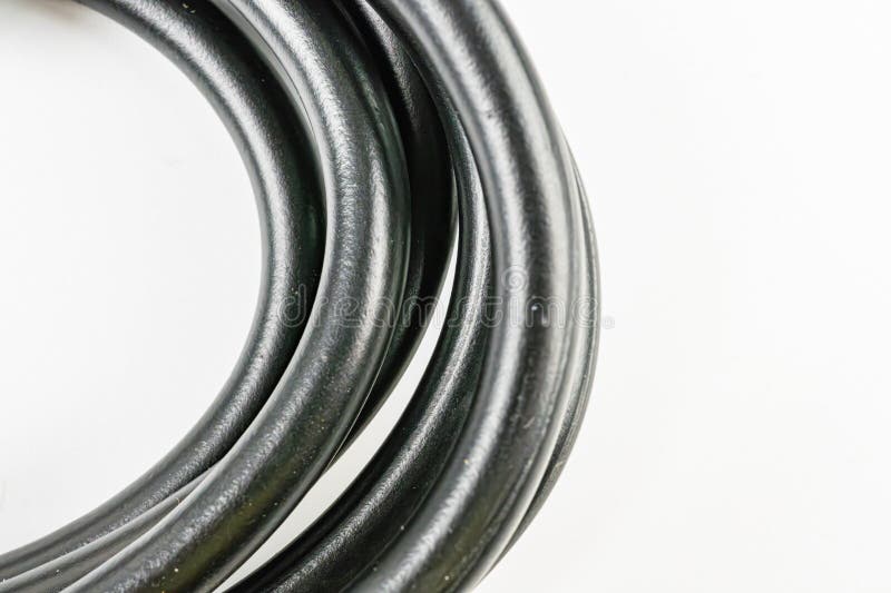Image of a Black Coiled Cable Bundle, Resembling a Roll or Spool New ...