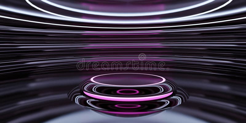 Black and Purple Abstract Background with Circles with a Podium, Simple ...