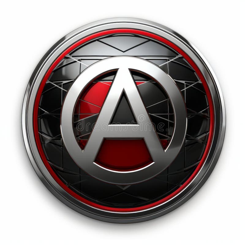 An Image of a Black and Red Logo on a White Background Stock ...