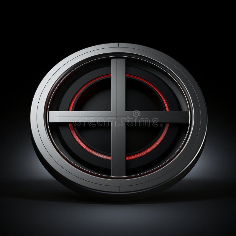 An Image of a Black and Red Symbol on a Dark Background Stock ...