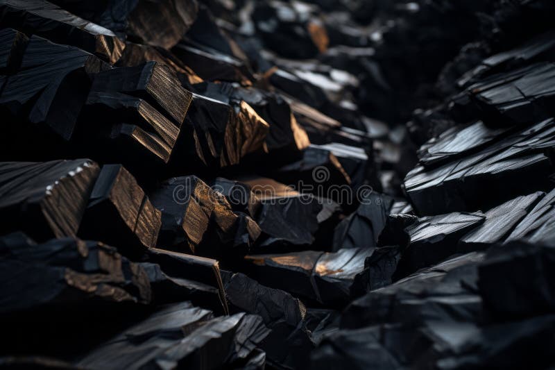 An Image of Black Rocks in the Dark Stock Illustration - Illustration ...