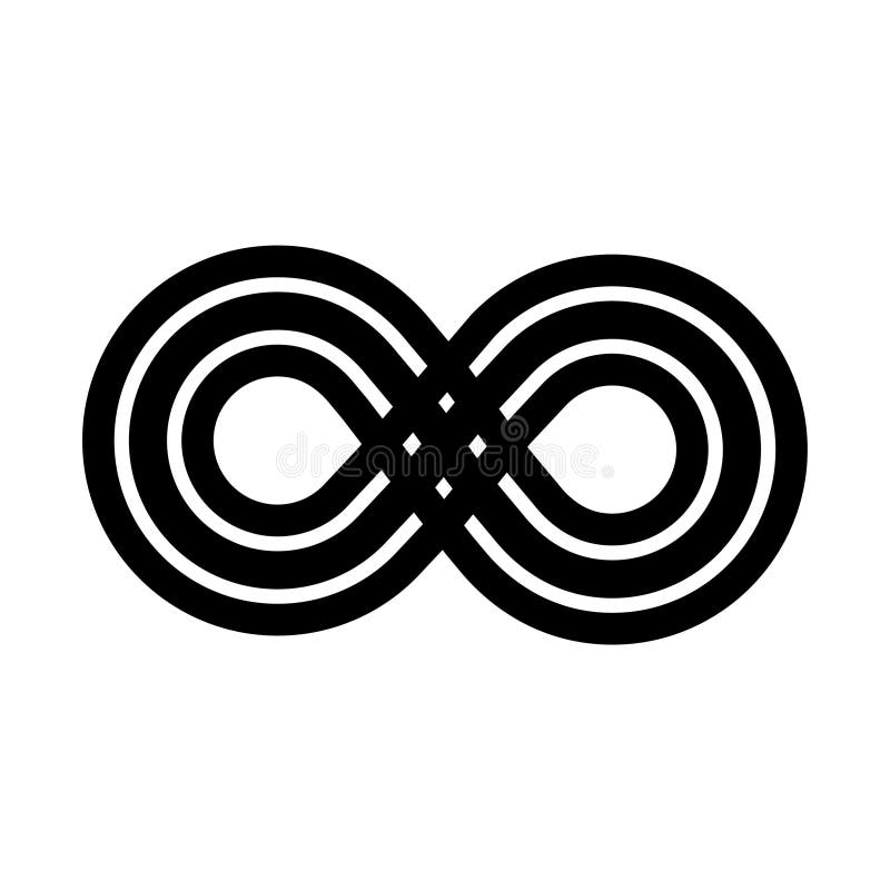 The Image is a Black and White Drawing of an Infinity Symbol Stock ...