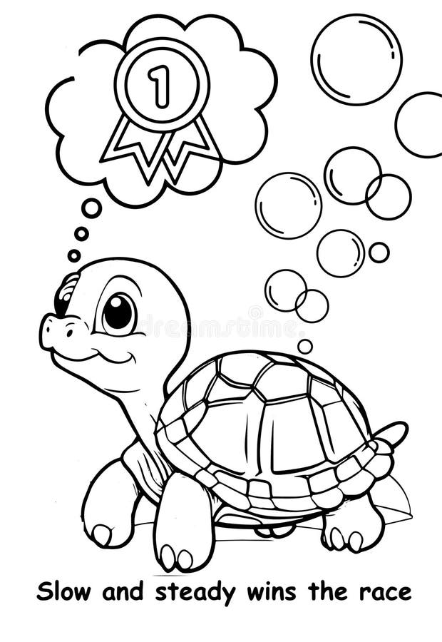Victory in the Shell: a Baby Turtle S Triumph Stock Illustration ...