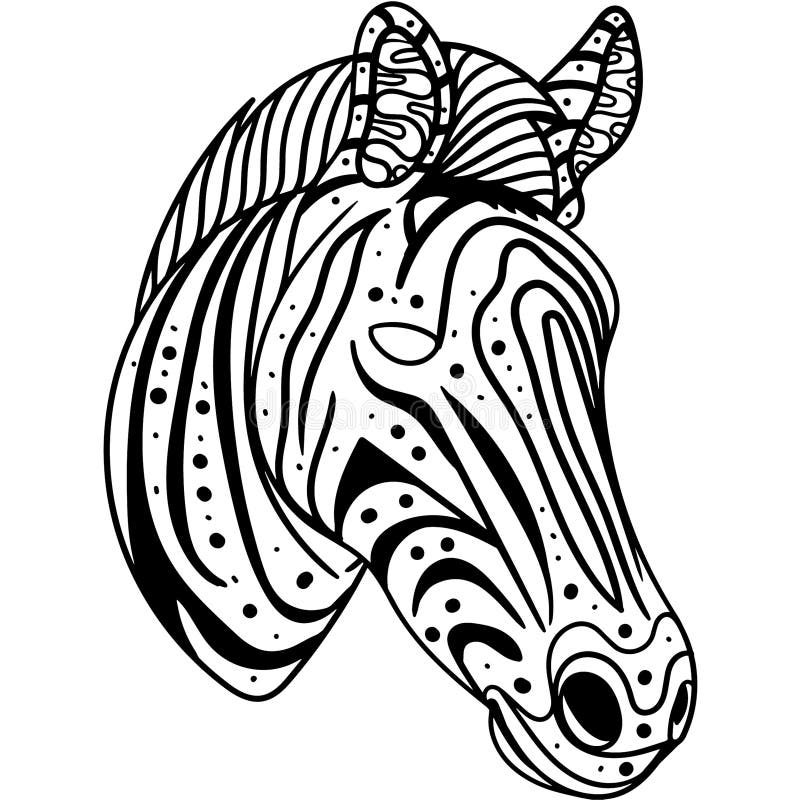 Zebra Black White Line Drawing Stock Illustrations – 2,909 Zebra Black ...