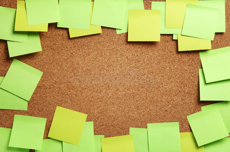 Image of Blank Green and Yellow Sticky Notes Stock Photo - Image of ...