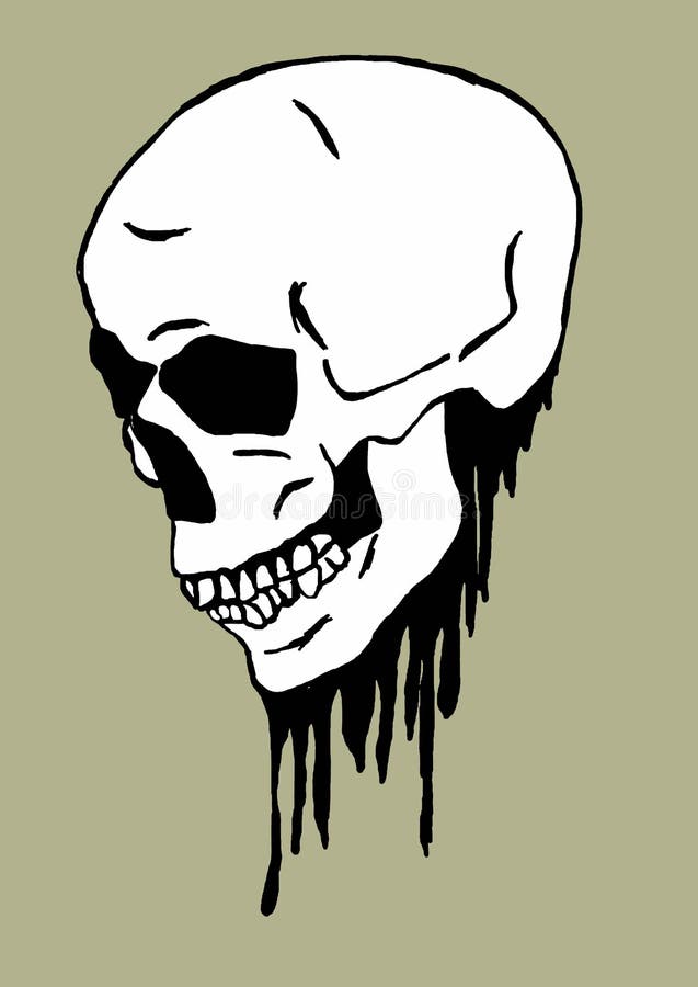 Bleeding Skull stock vector. Illustration of dripping - 24492699