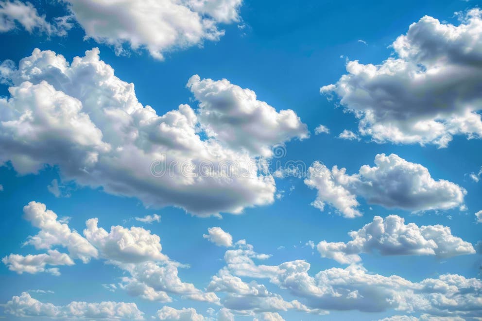 Image of Blue Cloudy Sky in Daytime. Texture for Background Usage Stock ...