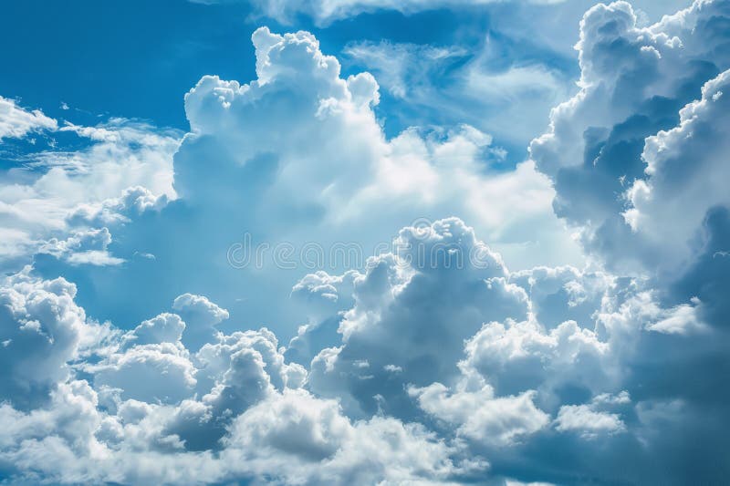 Image of Blue Cloudy Sky in Daytime. Texture for Background Usage Stock ...