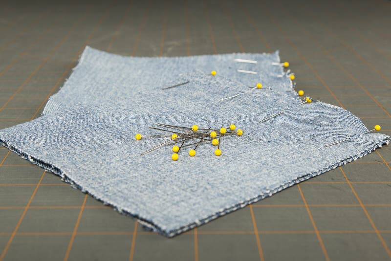 Image of Blue Denim Quilt Patch Stock Photo - Image of quilt, shadow ...