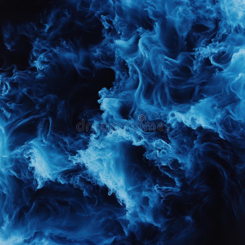 The Image is of a Blue Flame with Smoke and Fire Stock Illustration ...