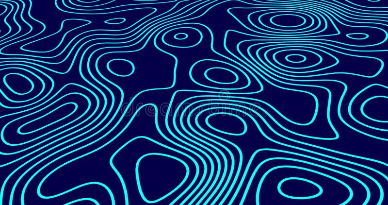 Image of Blue Line Trails Moving in Hypnotic Motion on Seamless Loop on ...