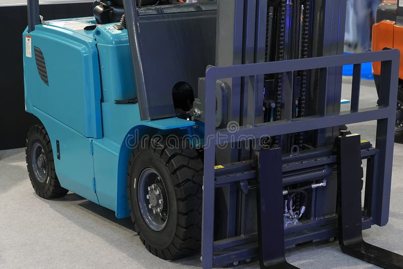 The image of a blue loader stock photo. Image of transportation - 127230904