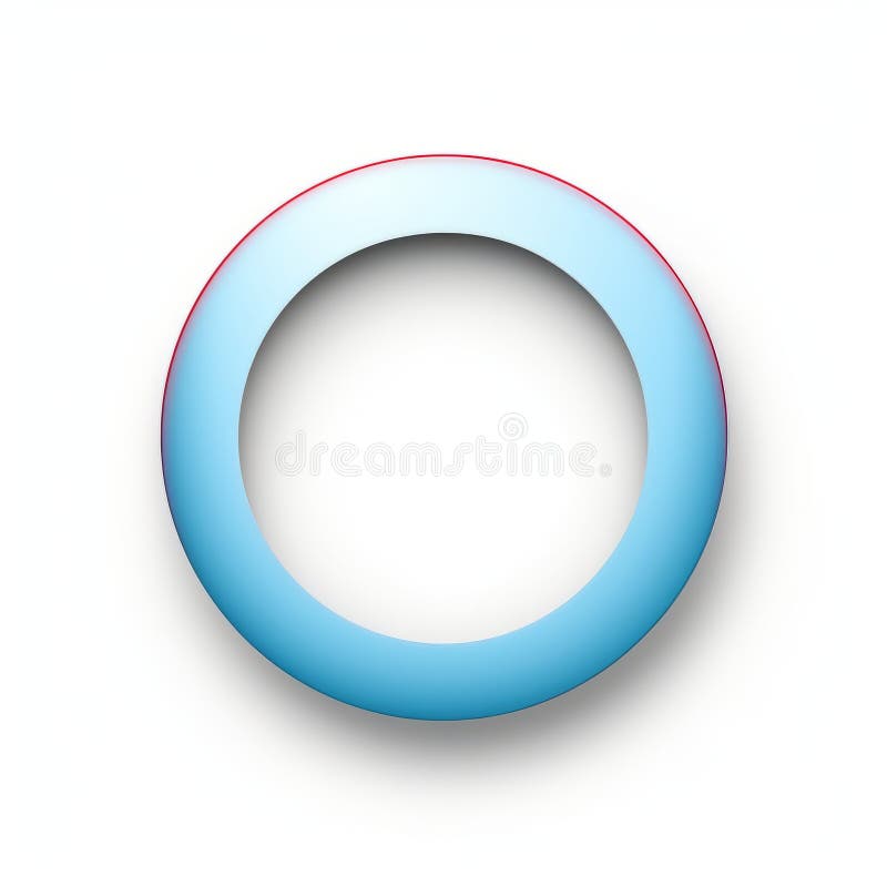 An Image of a Blue and Red Ring on a White Background Stock ...