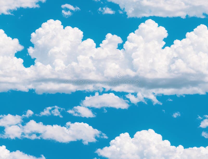 A Blue Sky with White Clouds. - Seamless and Tileable Stock Image ...