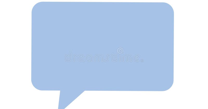 Image of Blue Speech Bubble on White Background Stock Illustration ...