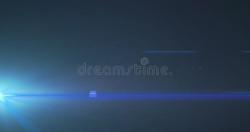Image of Blue Spotlight with Lens Flare on Dark Background Stock ...