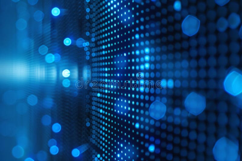 A Image for a Blue Technology Background, the World of Dot Display ...