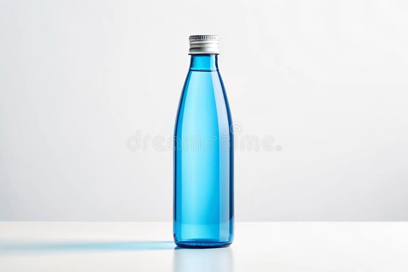 An Image of a Blue Water Bottle Stock Illustration - Illustration of ...