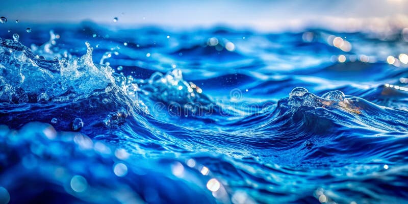 An Image of Blue Water. Generated by AI Stock Illustration ...