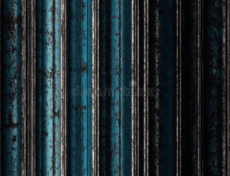 An Image of a Blue and White Striped Wall with a Rustic, Distressed ...