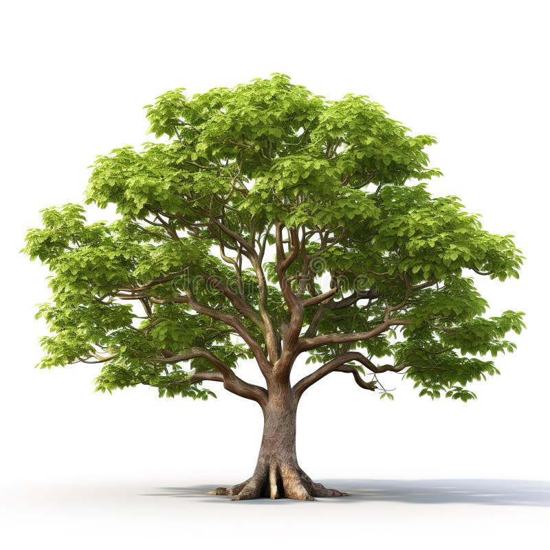Image of Bodhi Tree on White Background. Nature Stock Illustration ...