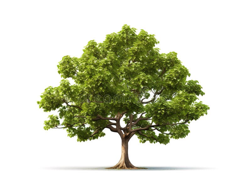 Image of Bodhi Tree on White Background. Nature Stock Illustration ...