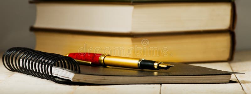 Image of Books and Pens Close-up Stock Photo - Image of lifestyle ...