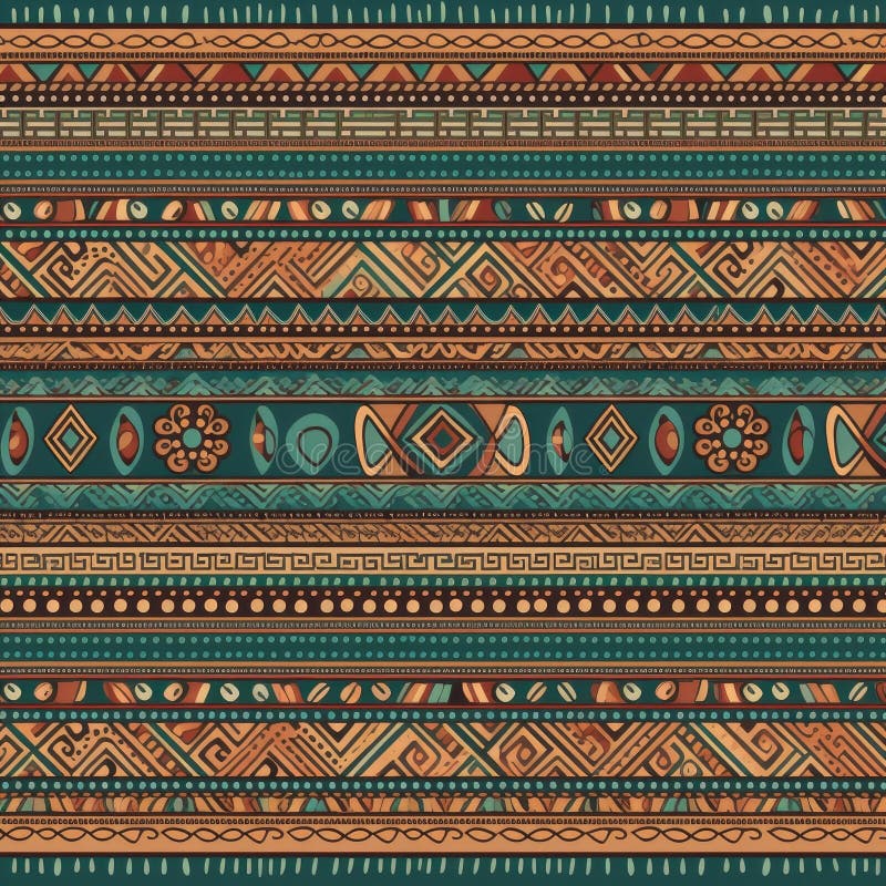 Borneo Tribal Seamless Pattern Background Generative AI Stock ...