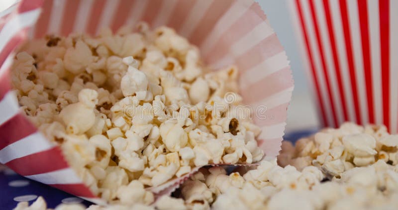Image of Box of Popcorn Over Red and White Box Stock Illustration ...