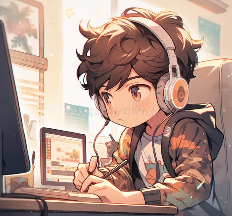 Computer Work Anime Stock Illustrations – 254 Computer Work Anime Stock ...