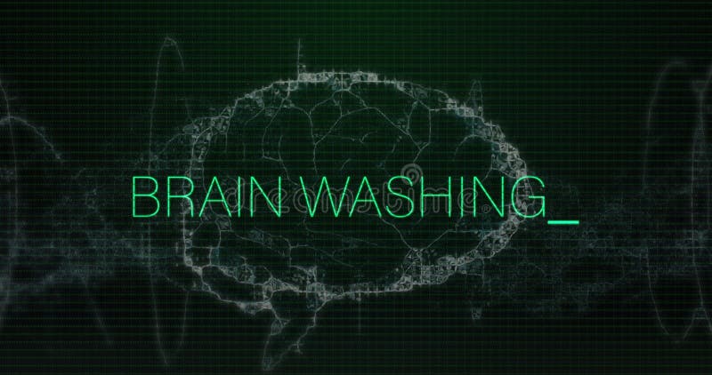 Image of Brain Washing Text Over Brain Stock Image - Image of ...