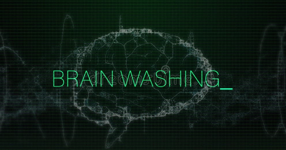 Image of Brain Washing Text Over Brain Stock Image - Image of ...